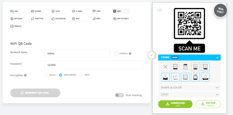 Generate QR Code For WiFi Password and Share WiFi Without Password