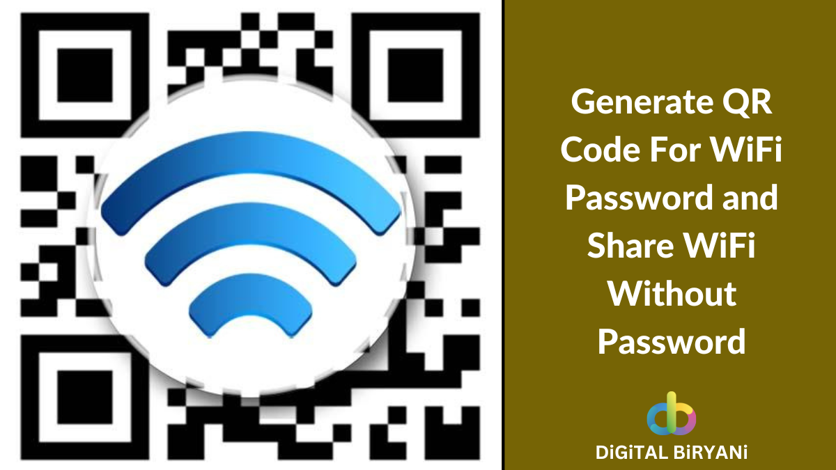 Generate QR Code For WiFi Password And Share WiFi Without Password