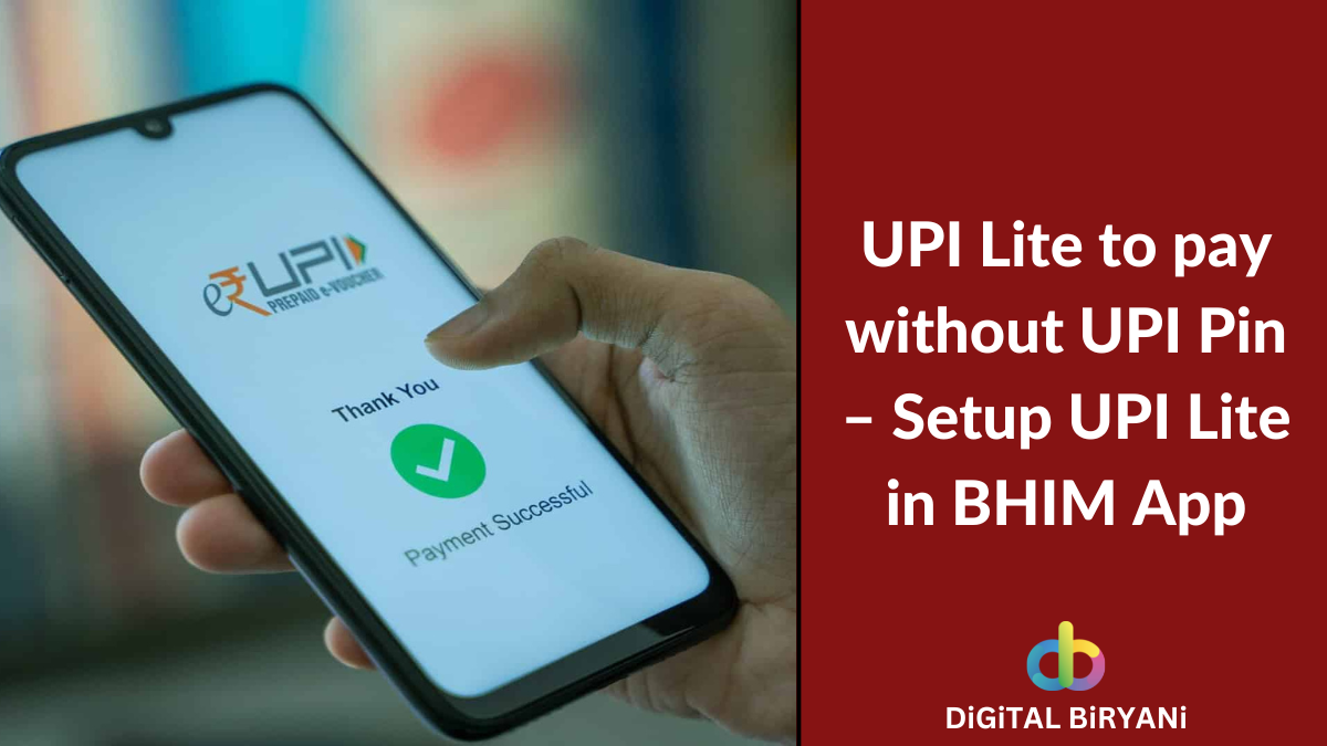 UPI Lite to pay without UPI Pin - Detailed Guide to setup UPI Lite in ...