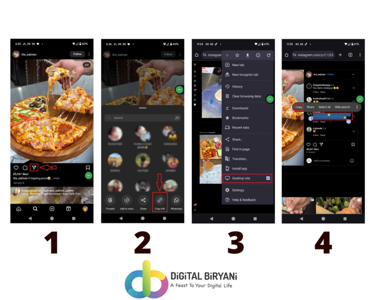 How To Copy Instagram Caption and Comments on iPhone and Android ...