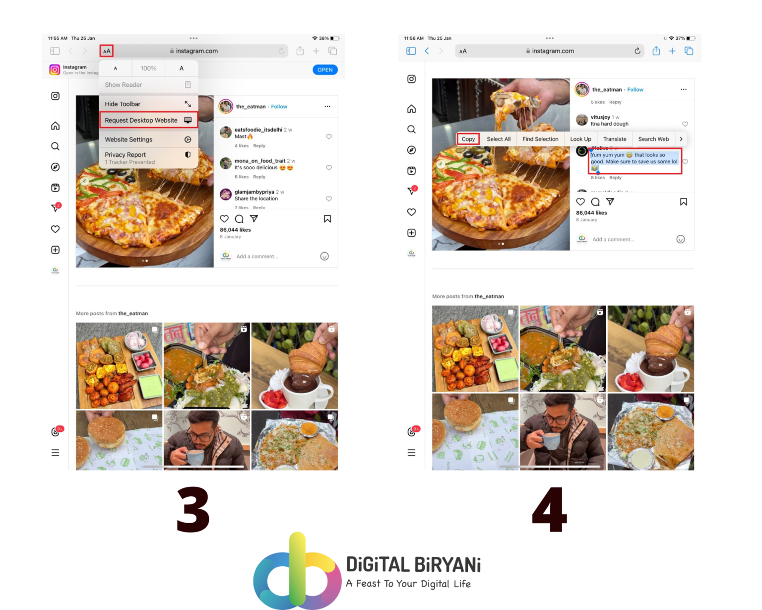 How To Copy Instagram Caption and Comments on iPhone and Android? - DiGiTAL BiRYANi