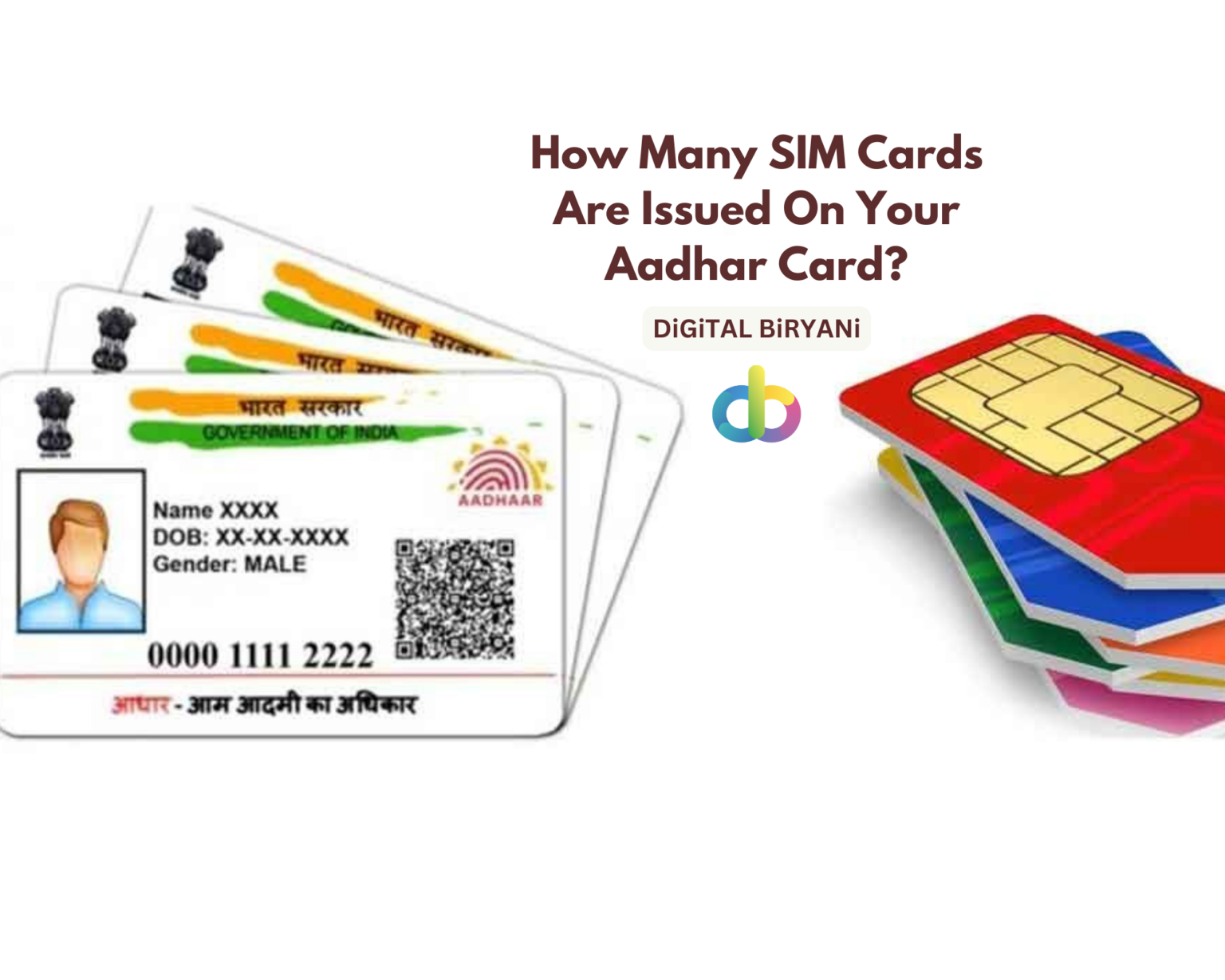 How many SIM Cards are issued on your Aadhar Card? (2024)